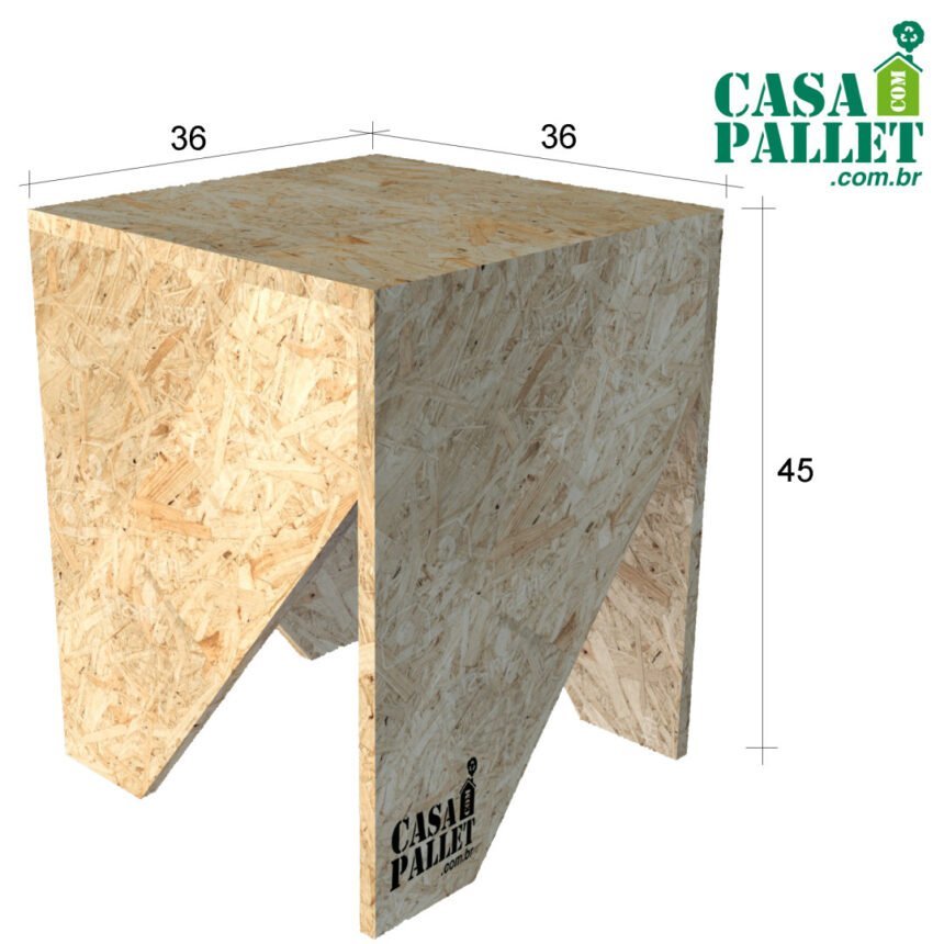 Banquinho de OSB - Casa com Pallet